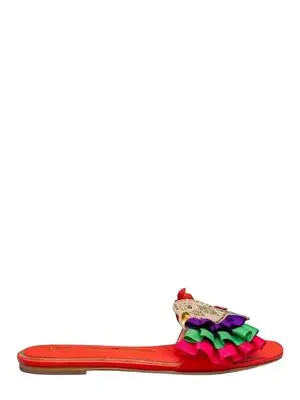 KAT MACONIE Ruffled Sandals - Red