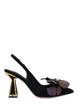 KAT MACONIE Embellished Slingback Pumps - Black