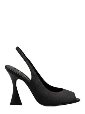 KAT MACONIE Glitter Effect Slingback Pumps - Black