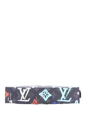 LOUIS VUITTON Pochette Voyage Graffiti Monogram Eclipse Canvas Mm Clutch Bag - Black