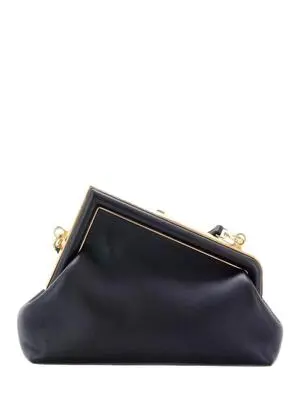 Fendi First Bag Leather Small Clutch Bag - Black