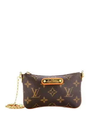LOUIS VUITTON Milla Pochette Monogram Canvas Pm Clutch Bag - Brown