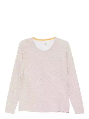 PIP STUDIO Leaf Print Raglan Sleeve T-shirt - Neutrals