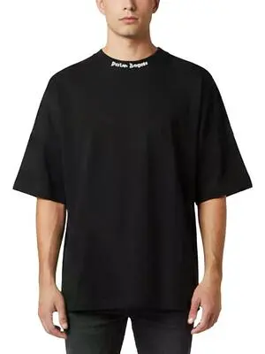 Palm Angels Logo-print Jersey T-shirt - Black