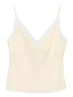Posse Name Tabitha Lace-trim Top - Yellow