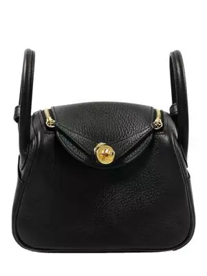 Hermès Mini Lindy Calfskin Tote Bag - Black