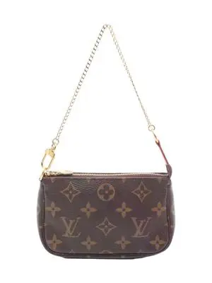 LOUIS VUITTON Monogram Mini Pochette Accessoires Handbag - Brown