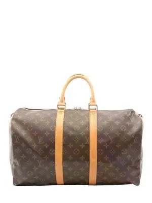 LOUIS VUITTON 2005 Monogram Keepall 45 Travel Bag - Brown