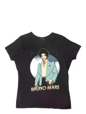 HTC LOS ANGELES Bruno Mars Studded-logo T-shirt - Black