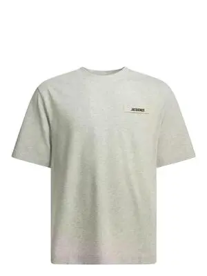 Jacquemus Logo-patch Cotton T-shirt - Grey