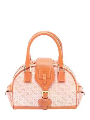 Loewe 2000-2026 Small Anagram Canvas Bowling Bag Handbag - Orange
