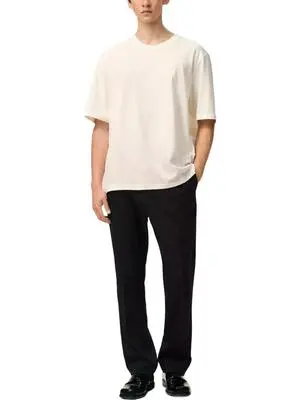 AMI Paris Elasticated-waist Wool Trousers - Black