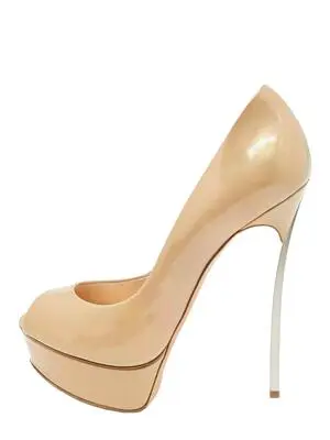Casadei Blade Peep-toe Pumps - Neutrals