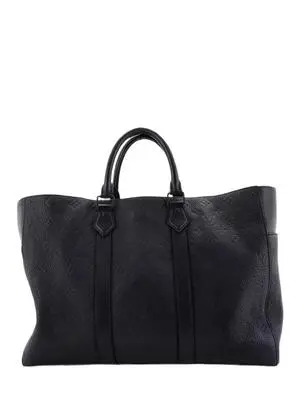 LOUIS VUITTON Sac Plat 24h Monogram Taurillon Leather Shoulder Bag - Black