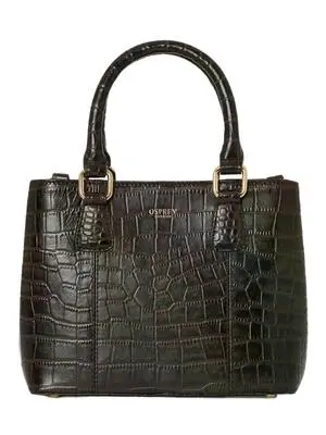 OSPREY Mini Adaline Croc-effect Leather Tote Bag - Brown