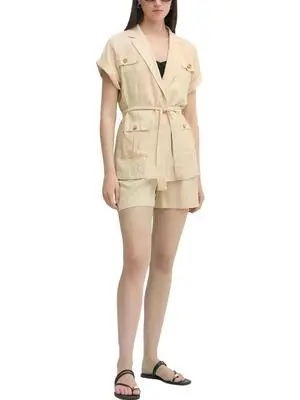 GAUDI Belted Crinkled-effect Shirt - Neutrals