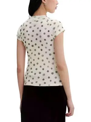 Miss Sixty Polka-dot Lip-print Raglan T-shirt - Neutrals