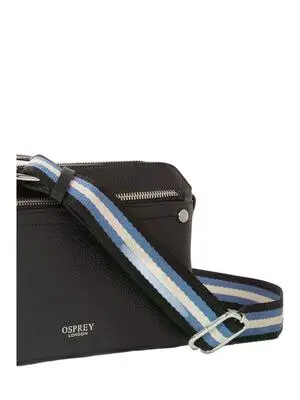 OSPREY London Stella Grainy Leather Cross-body Bag - Black