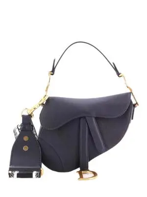 Dior Saddle Handbag With Strap - Black