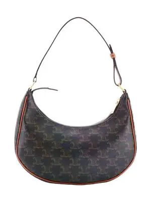 Celine Ava Triomphe Coated Canvas Hobo Bag - Brown