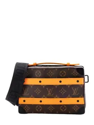 LOUIS VUITTON Handle Soft Trunk Bag Macassar Monogram Canvas Crossbody Bag - Brown