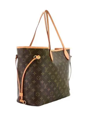 LOUIS VUITTON Neverfull Nm Monogram Canvas Mm Tote Bag - Brown