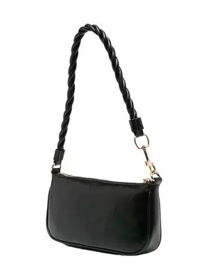 Moschino Heart-patch Logo Plaque Shoulder Bag - Black