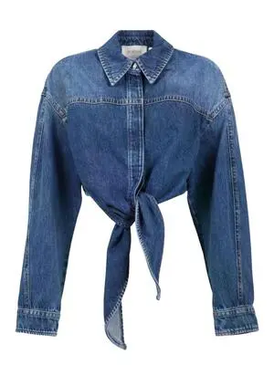 Sportmax Tie-fastening Denim Shirt - Blue