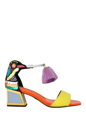KAT MACONIE Kay Tassel Embellishment Sandals - Yellow