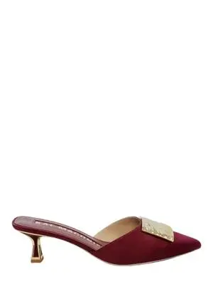 KAT MACONIE Logo-plaque Pointed-toe Mules - Red
