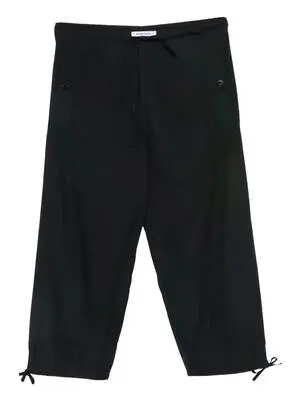 Études Studio Wide Leg Drawstring Hem Trousers - Black