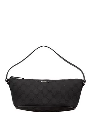 Gucci 2000-2015 Gg Canvas Boat Shoulder Bag - Black