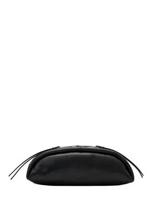 ALLSAINTS Rosalie Leather Pouch - Black/silver