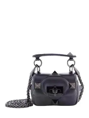 Valentino Garavani Roman Stud Quilted Leather Mini Shoulder Bag - Black