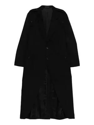 Yohji Yamamoto Gabardine Coat - Black