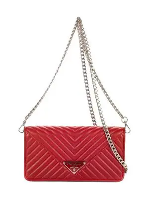 Prada Quilted Shoulder Bag - Red