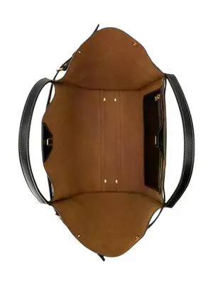 TOD'S T Signature Shopping Bag In Suede Medium - Brown