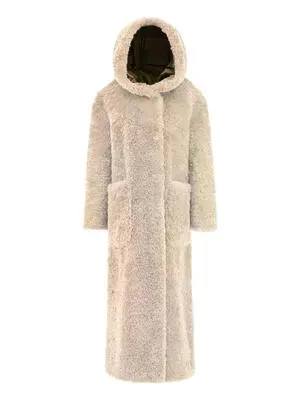 Herno Chantilly Curly Faux-fur Coat - Neutrals