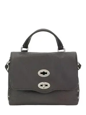 ZANELLATO Postina Daily Studded Leather Tote Bag - Grey