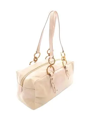 PRADA 2025 Medium Leather Dangle Top Handle Bag Shoulder Bag