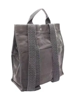 Hermès 1990-2010 Canvas Herline Mm Backpack - Grey