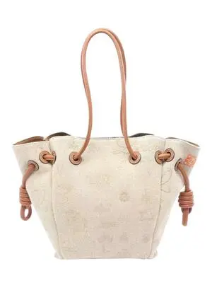 Loewe 2010-2026 Small Canvas Flamenco Knot Tote Bag - Neutrals