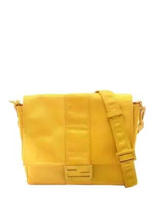 Fendi 2010-2026 Medium Econyl Nylon Baguette Crossbody Bag - Yellow