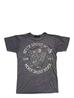 HTC LOS ANGELES Studded Graphic-print T-shirt - Grey
