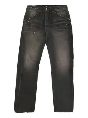 HTC LOS ANGELES Twisted Faded Distressed-effect Jeans - Grey