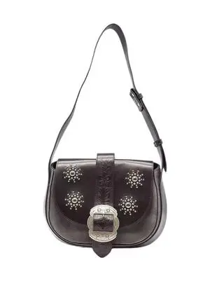 HTC LOS ANGELES Joan Sun Leather Saddle Bag - Brown
