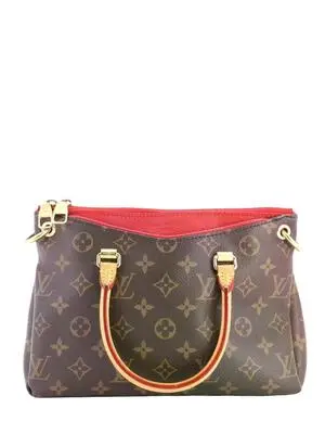 LOUIS VUITTON Louis Vuitton Pallas Tote Monogram Canvas Shoulder Bag Brown