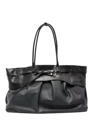 MARGESHERWOOD Belt-detail Leather Tote Bag - Black