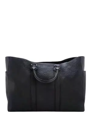 LOUIS VUITTON Sac Plat 24h Bag Monogram Taurillon Leather Shoulder Bag - Black