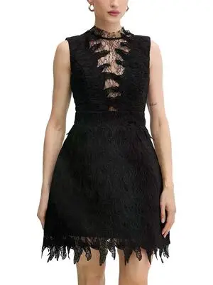 Bardot Silas Guipure-lace Sleeveless Mini Dress - Black